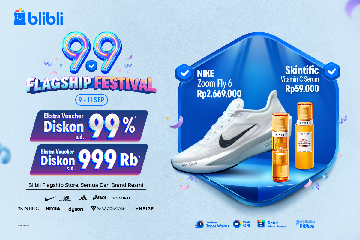 Original, Cepat, Tepercaya: Double Day 9.9 Blibli Flagship Festival ...